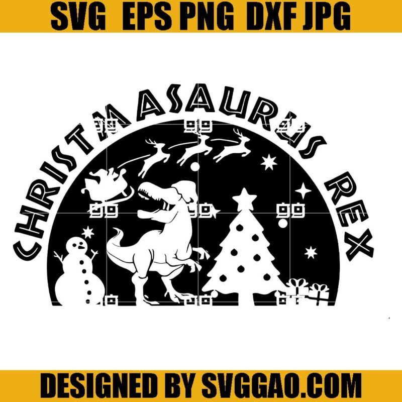 Christmas Saurus SVG, Santa Dinosaur SVG, Christmas T-Rex SVG – SVGGAO