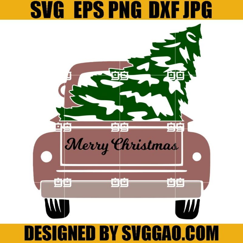 Merry Christmas Tree SVG, Xmas Tree SVG, Holiday Christmas SVG