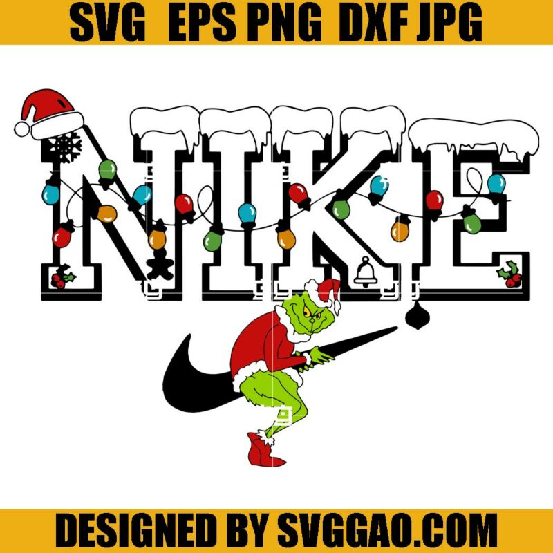 Christmas Nike Dabbing Grinch SVG, Nike Grinch SVG, Just Do It SVG