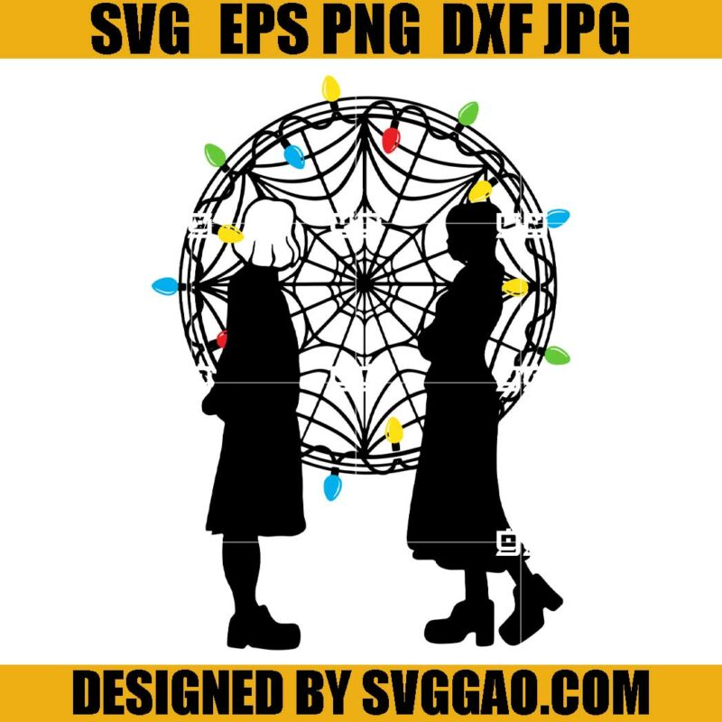 Wednesday Addams Christmas SVG, Ophelia Christmas Light SVG