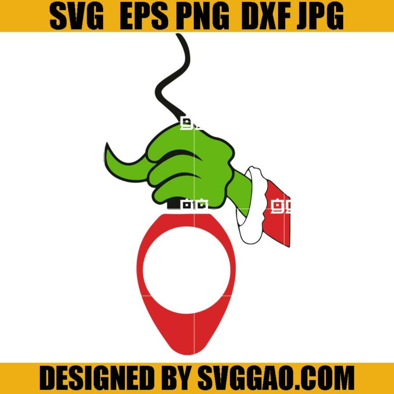 Grinch Hand SVG, Hand Grinch Bell SVG, Grinch Love SVG