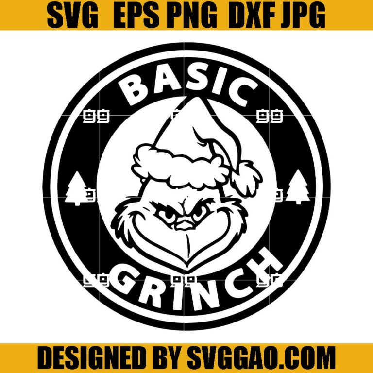 Basic Grinch SVG, Grinch Starbucks SVG, Merry Grinch SVG