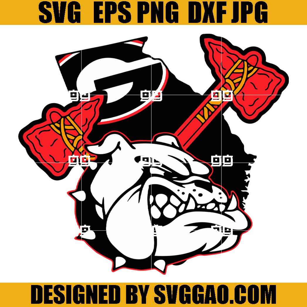 Braves Bulldogs Georgia SVG, Face Bulldogs Georgia SVG