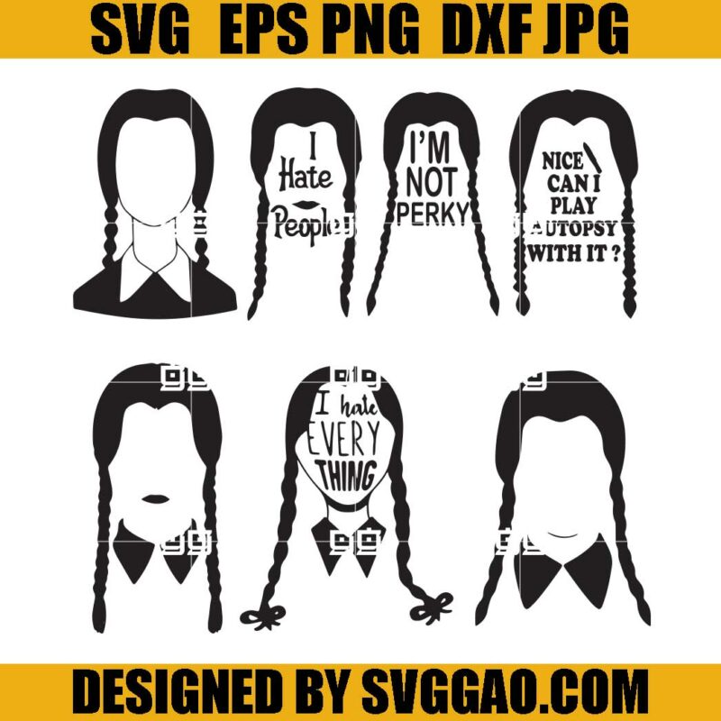 Wednesday Addams SVG Bundle, The Addams Family SVG, Nevermore Academy ...