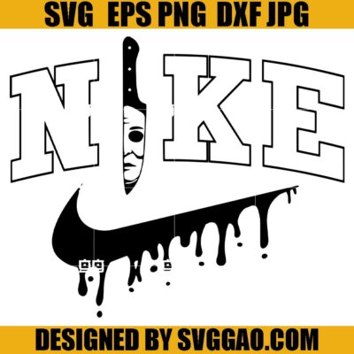 Michael Myers Nike SVG, Nike Halloween SVG, Horror Nike SVG
