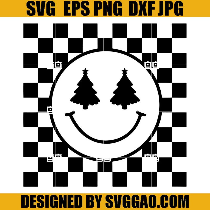 Christmas Tree SVG, Smile Christmas SVG, Xmas Tree SVG