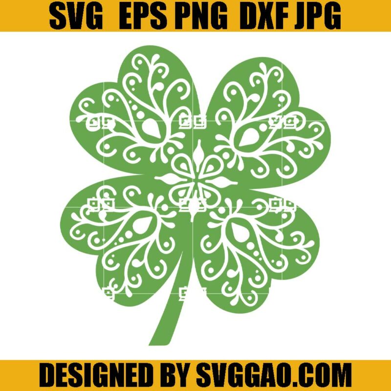 Clover Mandala SVG, St Patricks Day SVG, Shamrock Mandala SVG