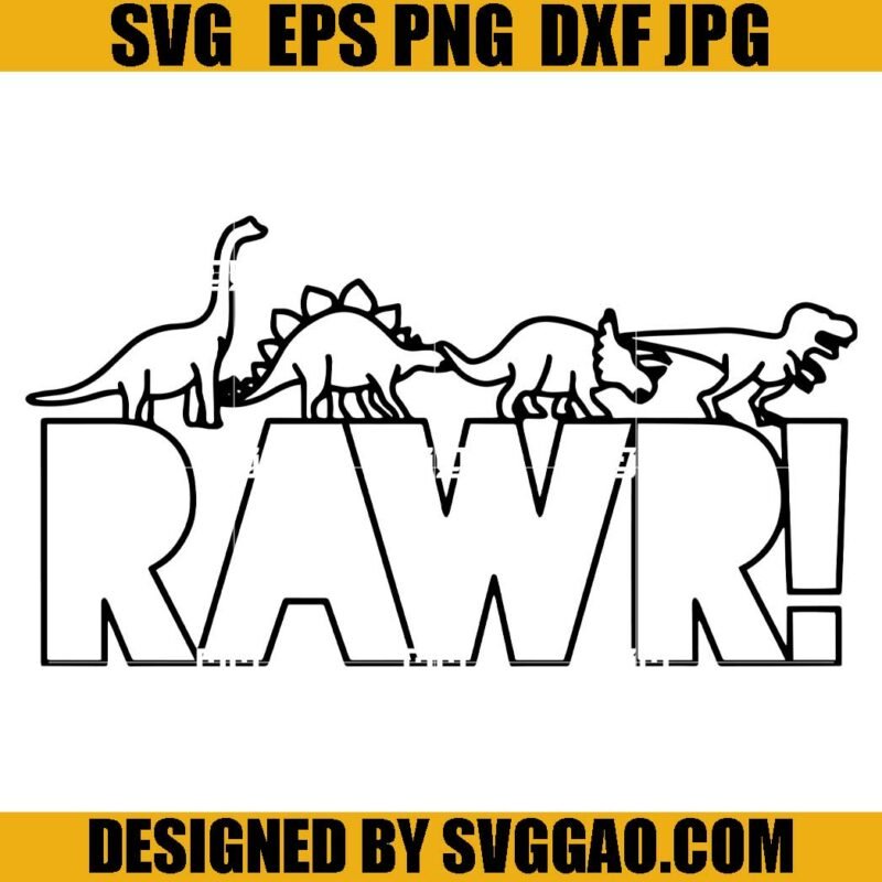 Rawr Dinosaur SVG, Rawr T-rex SVG, Dinosaur SVG