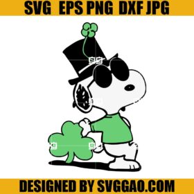 Snoopy Peanuts St Patrick Day SVG, Snoopy Shamrock SVG