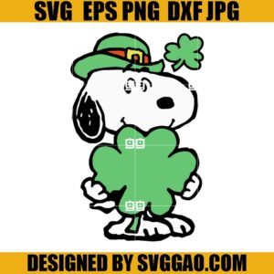 Snoopy Peanuts St Patrick Day SVG, Snoopy Shamrock SVG
