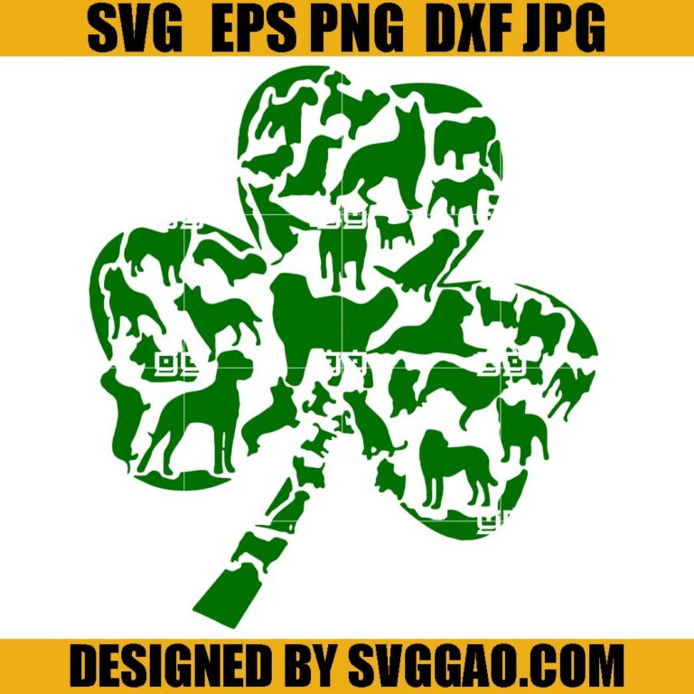 Dogs Shamrock SVG, Clover Leaf SVG, St Patricks Day Boy SVG – SVGGAO