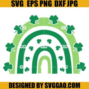 Shamrock Rainbow SVG, Clover St Patricks Day SVG, Lucky Shamrock SVG ...