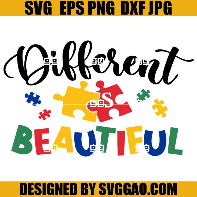 Different Is Beautiful SVG, Autism Awareness SVG, Autism SVG – SVGGAO