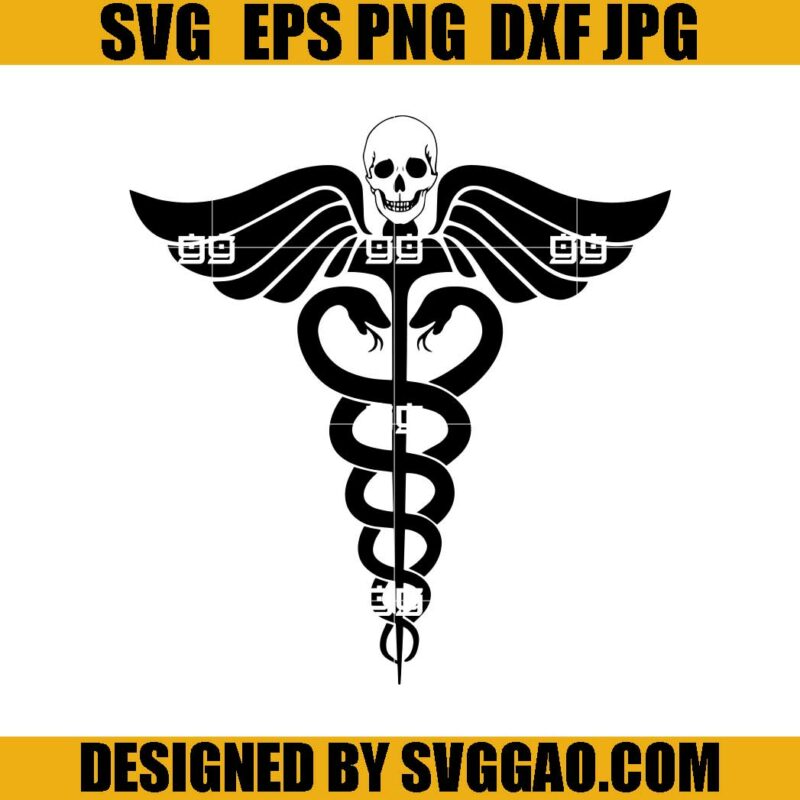Medical Symbol SVG, Medical Skull SVG, Caduceus SVG