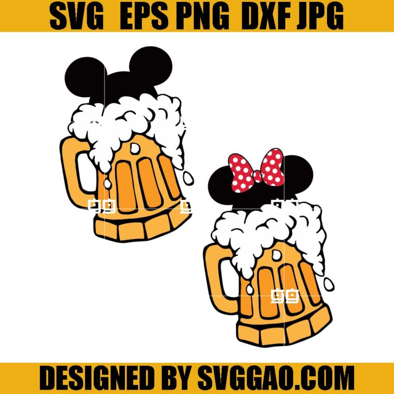 Beer Mickey Mouse And Minnie SVG Bundle, Festival Epcot SVG, Bar ...