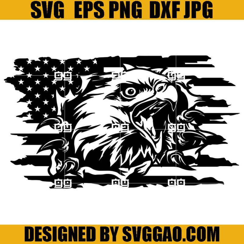 American Eagle SVG, Flag Us Eagle SVG, Eagle SVG – SVGGAO