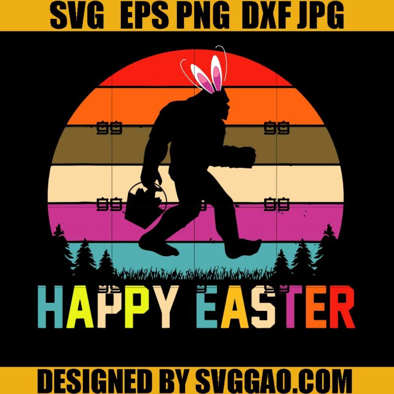 Bigfoot Easter SVG, Happy Easter SVG, Bigfoot Bunny SVG – SVGGAO