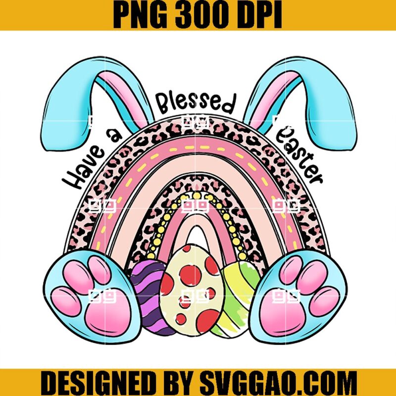 Happy Easter Vibes PNG, Easter Leopard PNG, Bunny Leopard PNG