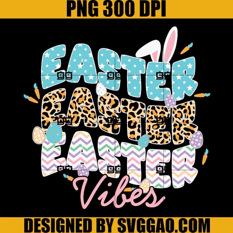 Easter Retro PNG, Groovy Hippie PNG, Bunny Smile Face Leopard PNG
