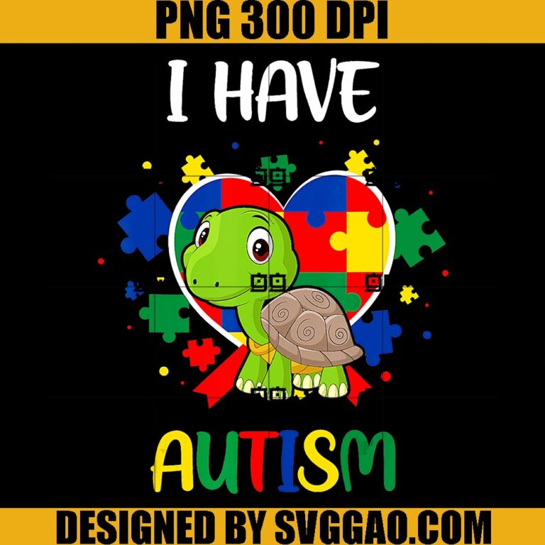 I Have Autism PNG, Turtle Awareness Day PNG
