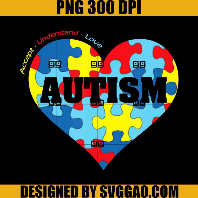 Autism Heart PNG, Autism Awareness PNG, Happy Autism Day PNG