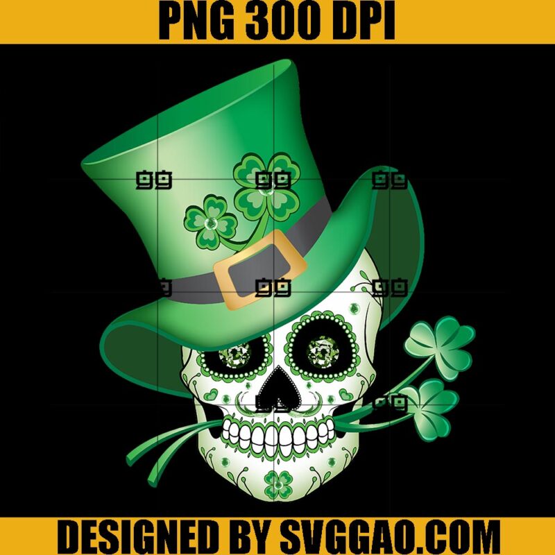 Irish Skull PNG, Leprechaun Skull PNG, Skull St Patrick Day PNG