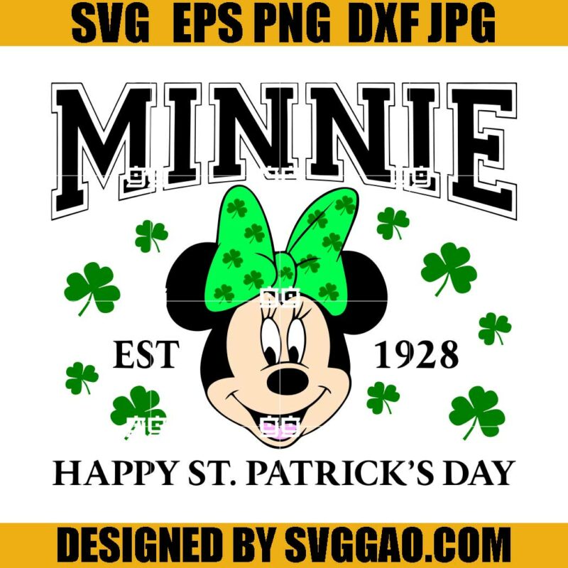 Minnie Est 1982 SVG, Mickey Minnie Shamrock SVG – SVGGAO