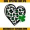 Shamrock Heart Leopard SVG, St. Patrick's Day SVG, Irish Leopard SVG