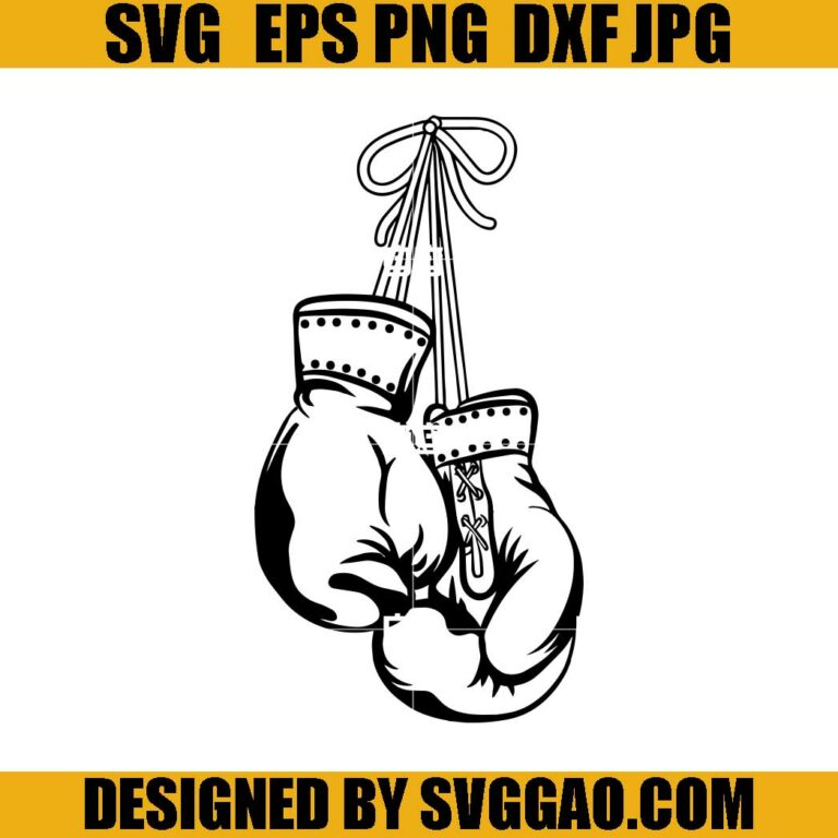 Hanging Boxing Gloves SVG, Boxer SVG, Boxing SVG