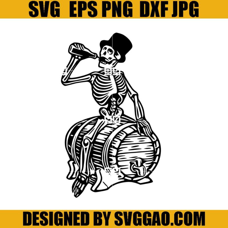 Drunk Skeleton SVG, Drink Skeleton SVG, Halloween SVG