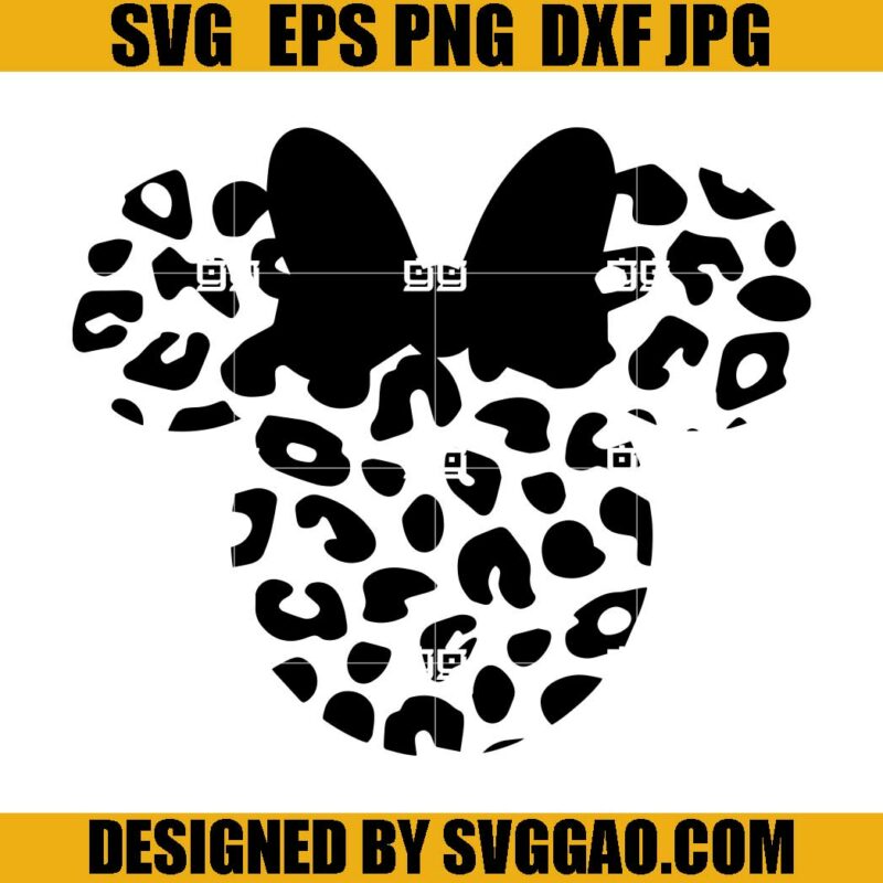 Mickey Head Leopard SVG, Minnie Leopard SVG, Disney SVG