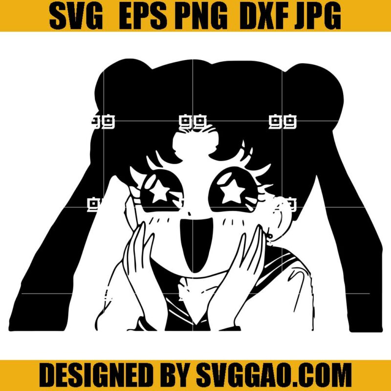 Sailor Moon Face SVG, Sailor Moon SVG