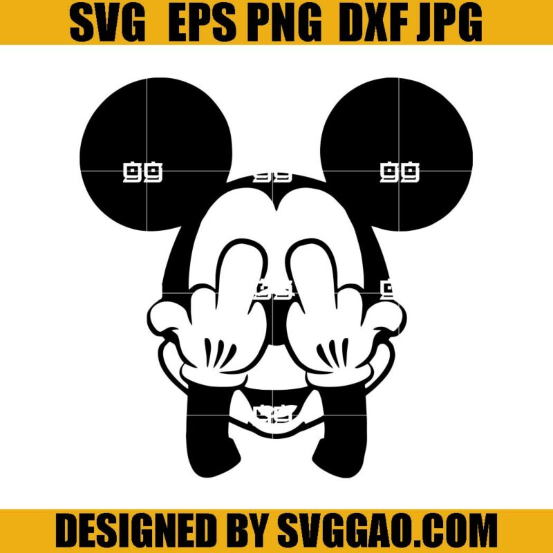 Mouse Middle Finger SVG, Mickey Mouse SVG, Disney SVG