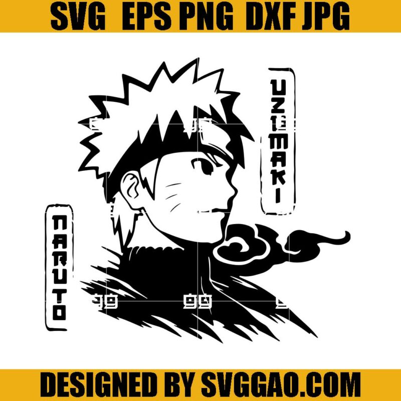 Naruto Character SVG, Naruto Face SVG, Japanese SVG