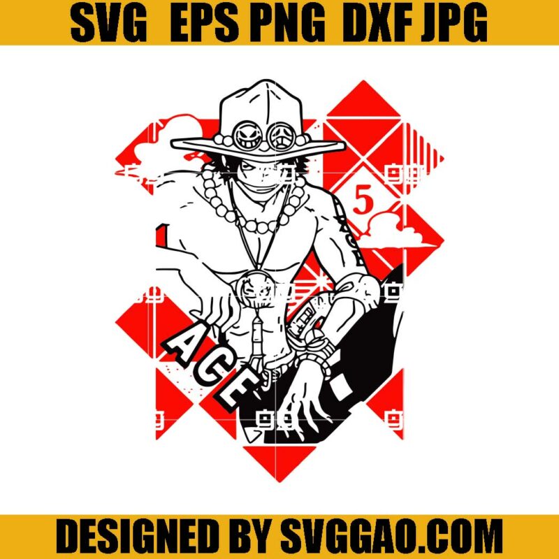 Portgas D. Ace SVG, One Piece SVG, Ace One Piece SVG