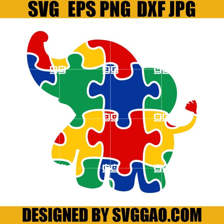 Elephants Autism Awareness SVG, Autism Animal SVG