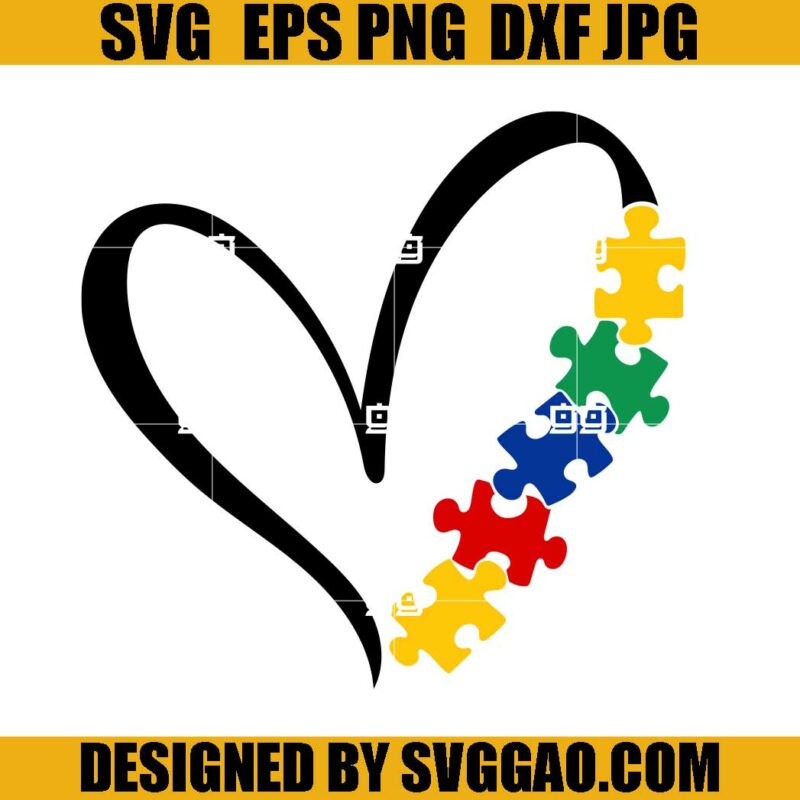 Autism Heart SVG, Autism SVG, Autism Awareness SVG – SVGGAO