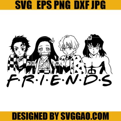 Demon Slayer SVG, Anime Friends SVG, Demon SVG