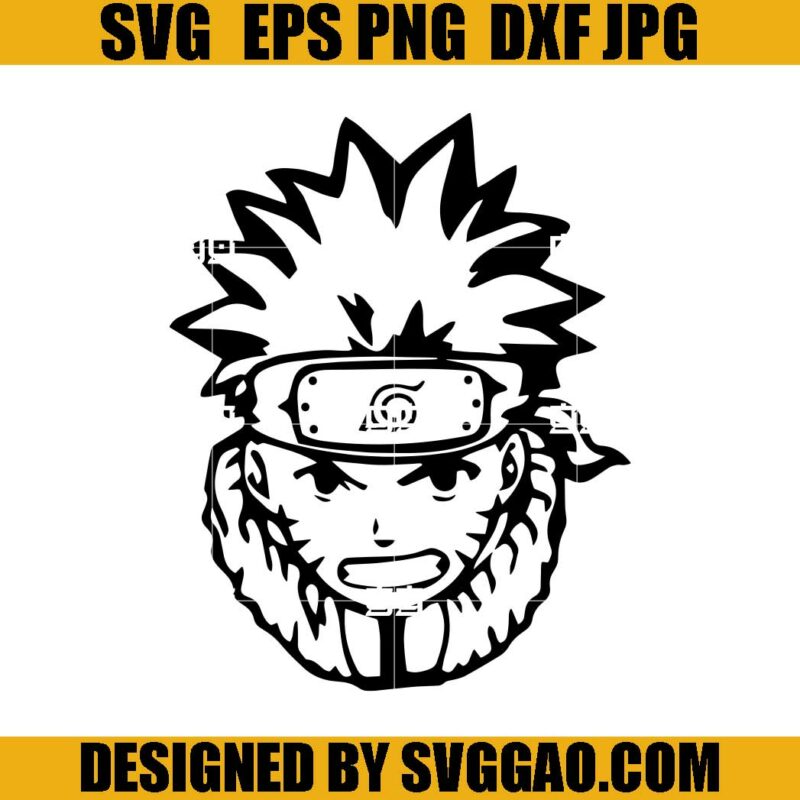 Naruto Face SVG, Naruto Anime SVG, Naruto Head SVG