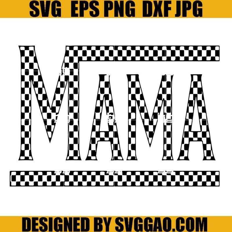 Checkered Mama SVG, Mothers Day SVG, Love Mom SVG – SVGGAO