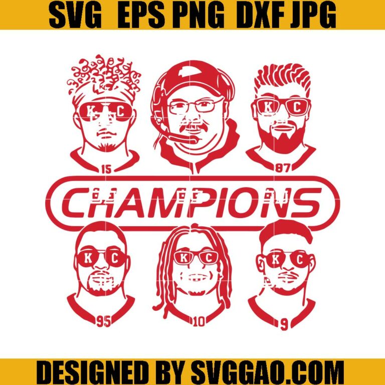 KC Champions SVG, KC Champs SVG, Mahomes SVG, Kelce SVG