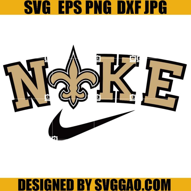 NFL Saints Swoosh SVG, Nike New Orleans Saints SVG, Football SVG