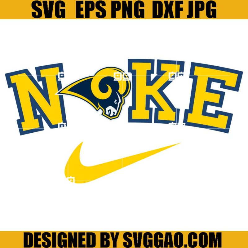 Los Angeles Rams Nike SVG, Swoosh Los Angeles Rams SVG