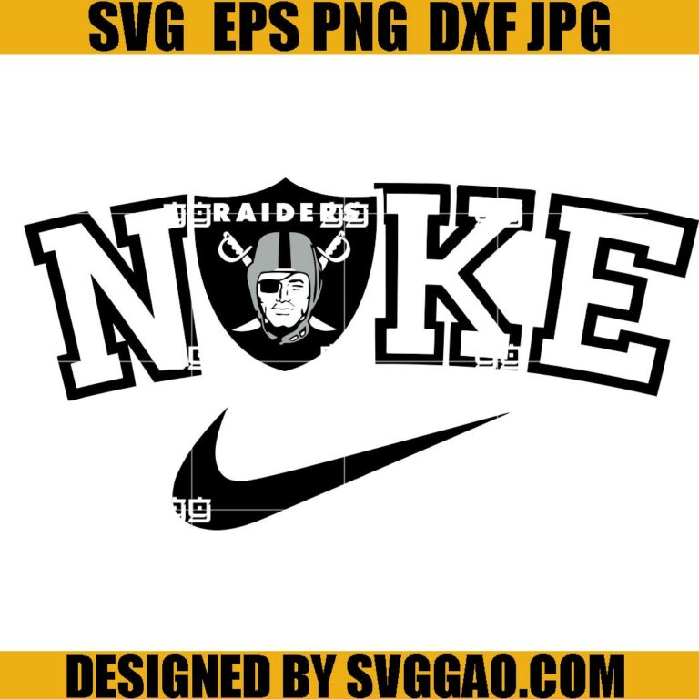 Swoosh Raiders SVG, NFL Raiders SVG, Las Vegas Raiders NIke SVG