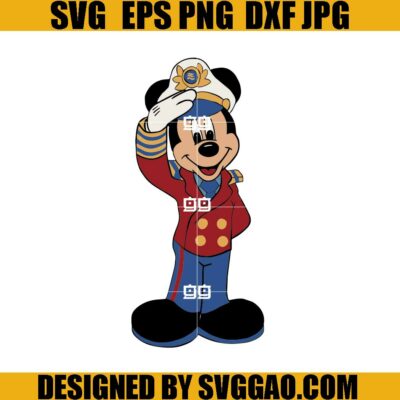 Mickey Captain SVG, Mickey Mouse Cruise SVG, Disney SVG