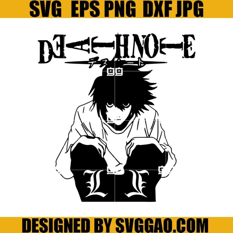 L Lawliet SVG, Anime SVG, L Death Note SVG