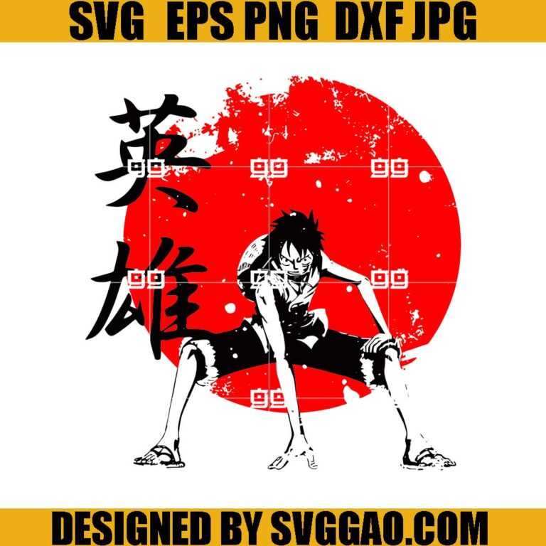 Luffy One Piece Anime SVG, Monkey D Luffy SVG, Anime Character SVG