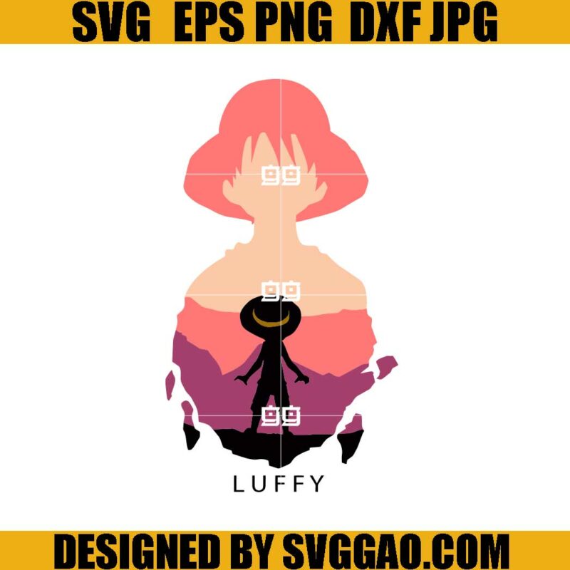 Luffy One Piece SVG, Luffy SVG, One Piece Anime SVG