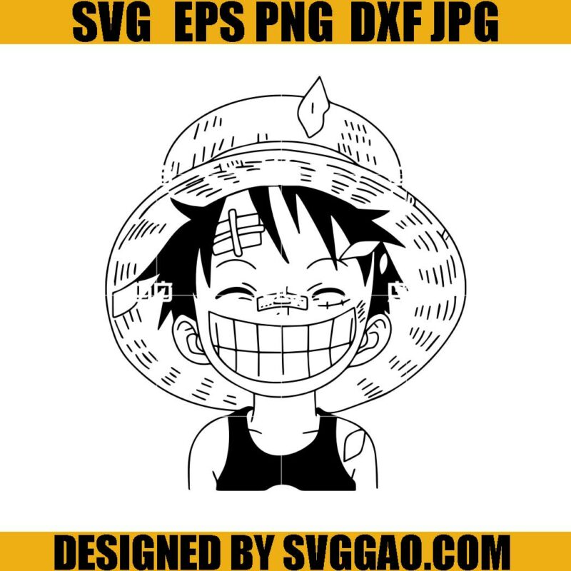 Monkey D Luffy SVG, Luffy Funny SVG, Anime Character SVG
