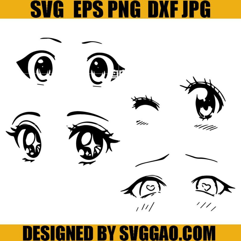 Eye Sailor Moon SVG Bundle, Demon Slayer SVG, Eye Anime SVG